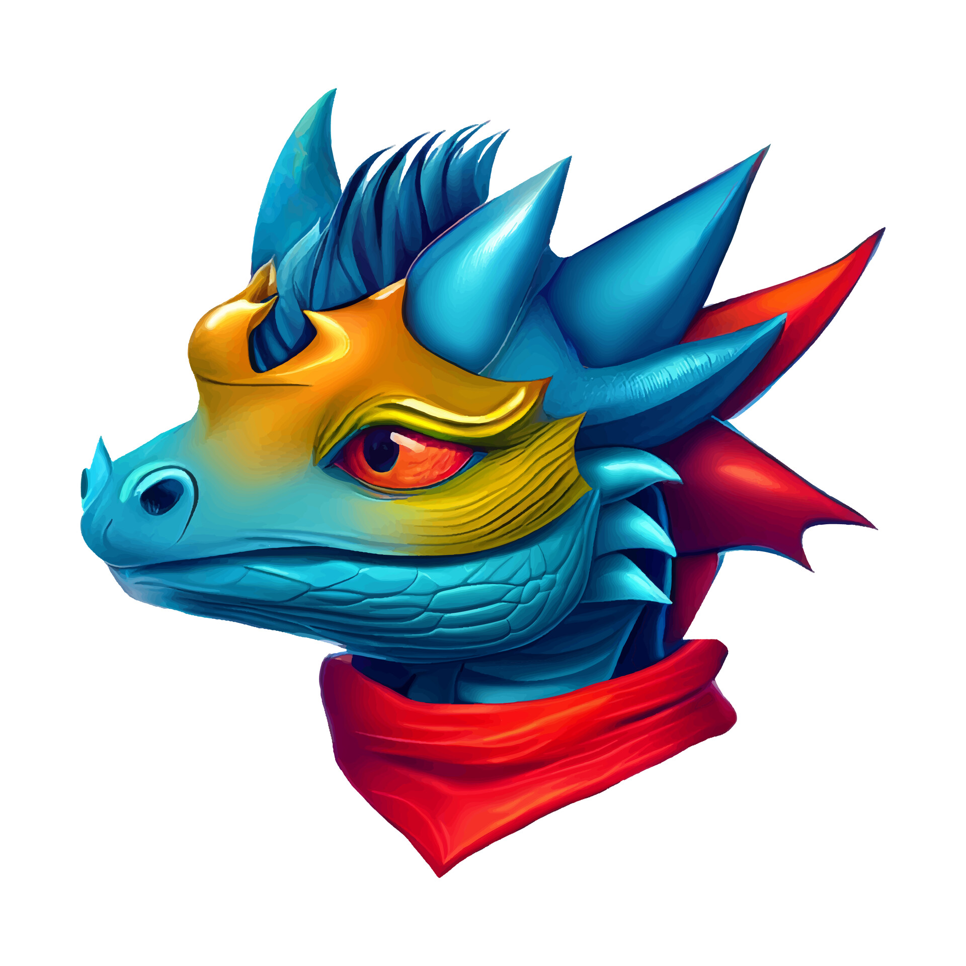 ArtStation - A Hyper Detailed Vector Art Illustration Of A Blue Fantasy ...