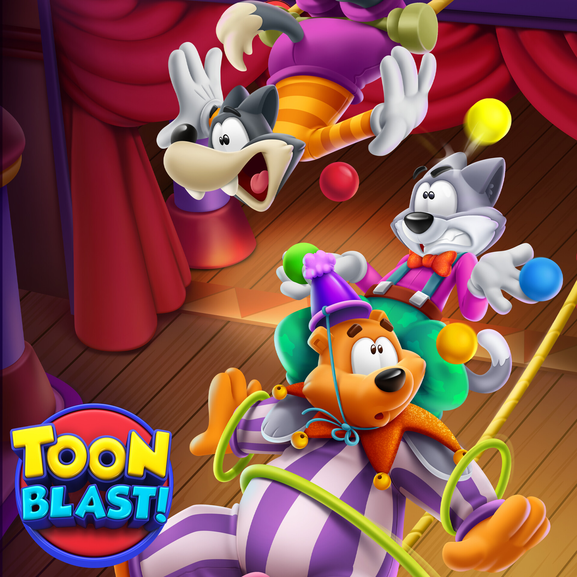 ArtStation - Toon Blast - Rookie Acrobats Illustration