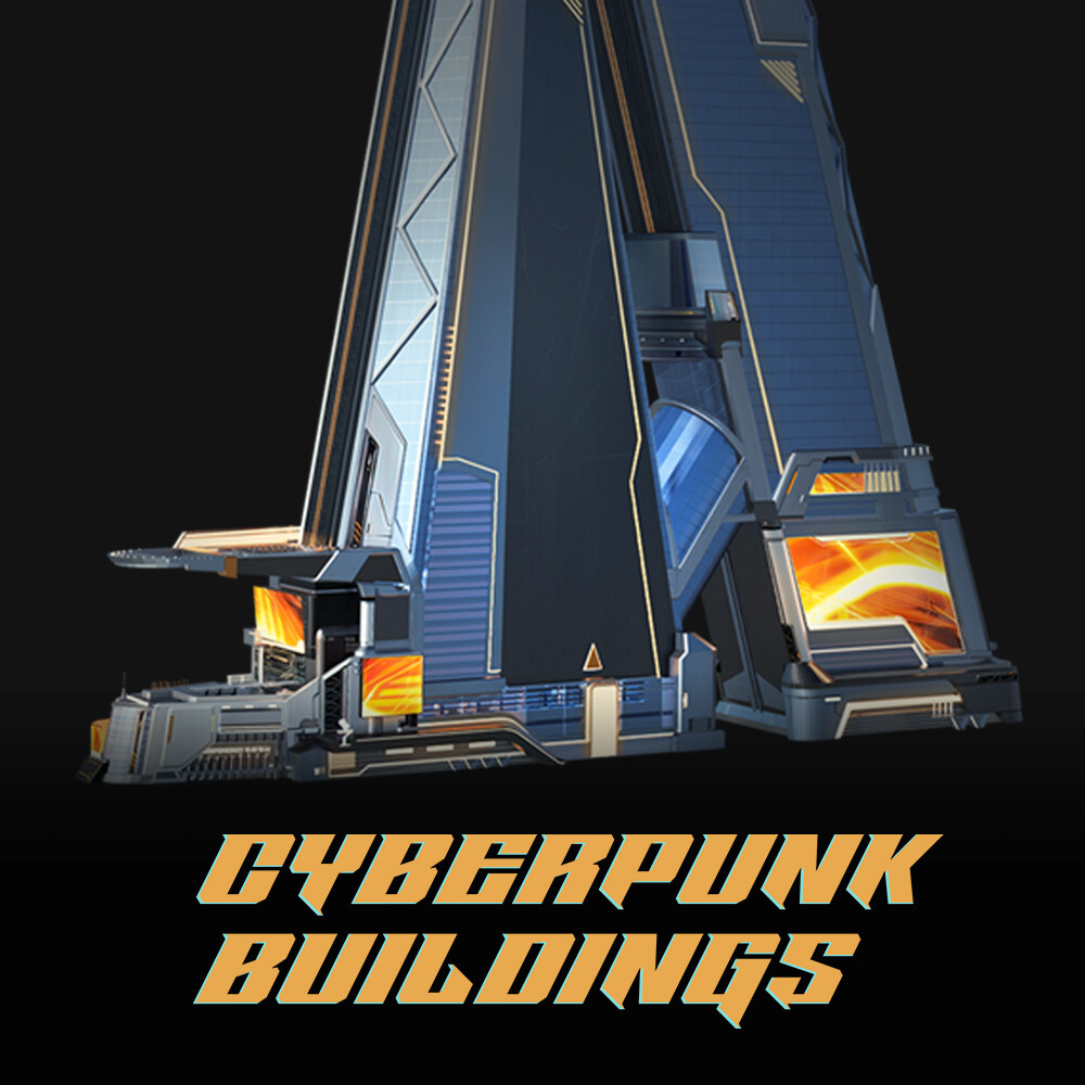 ArtStation - Cyberpunk Buildings - 06