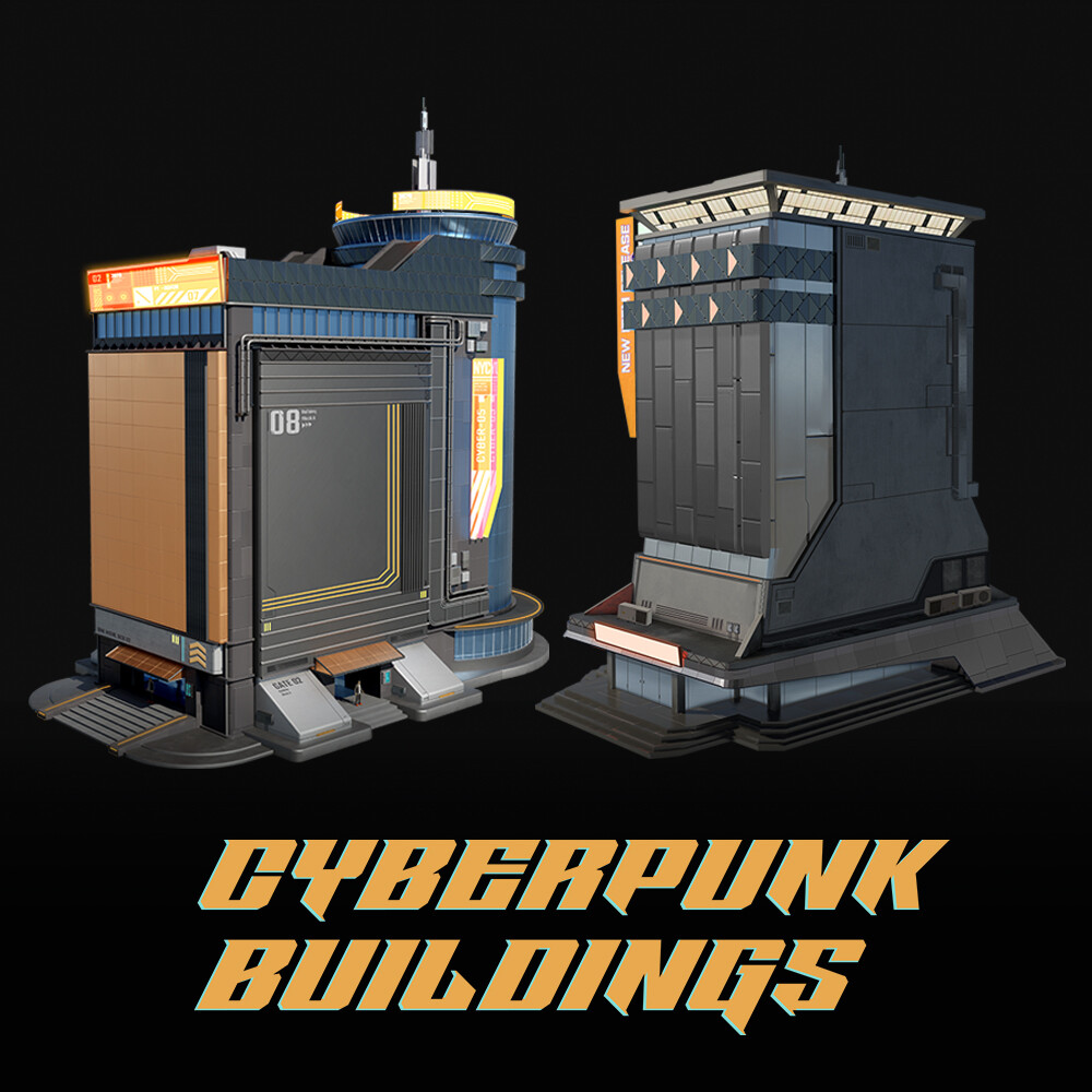 ArtStation - Cyberpunk Buildings - 07