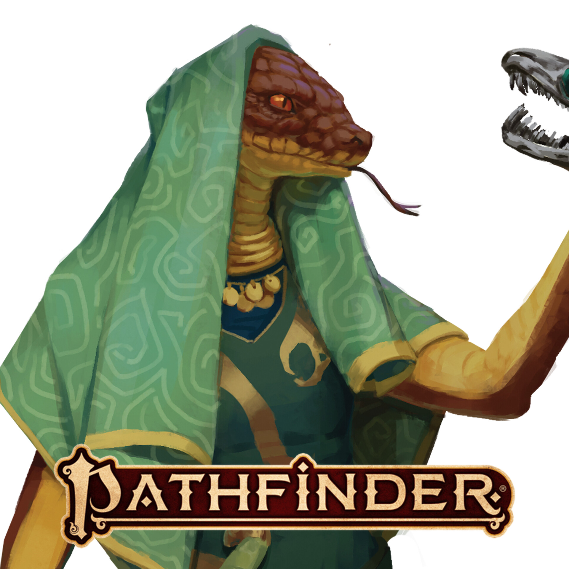 ArtStation - Pathfinder's Heavy is the Crown - Serpentfolk Priest