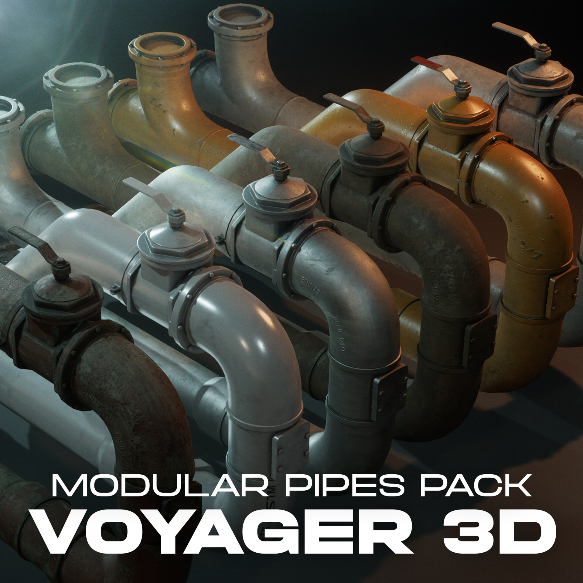 ArtStation - World of Pipes - Voyager Modular Pipes Pack Vol.01