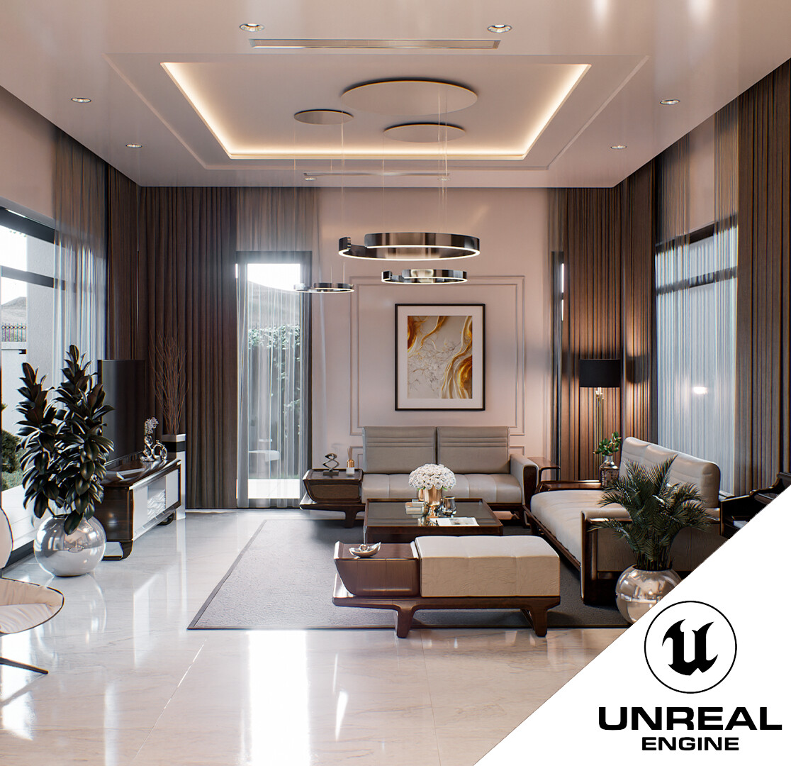 ArtStation - Blue Bay House (Interiors) Path Tracer - Unreal Engine ArchViz