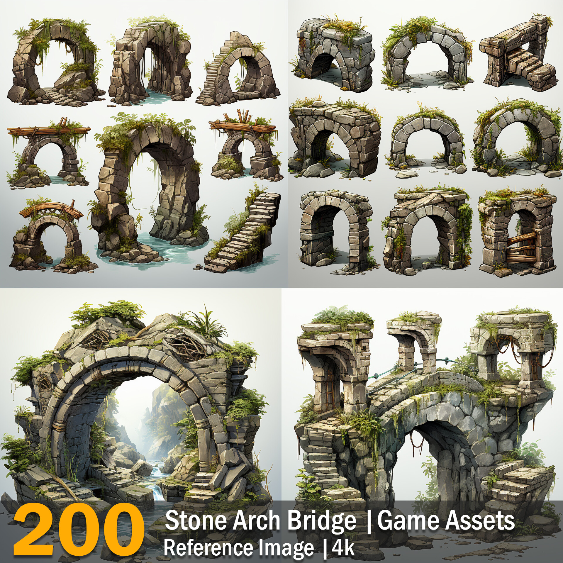 ArtStation - Stone Arch Bridge | Game Assets | Reference Images | 4K