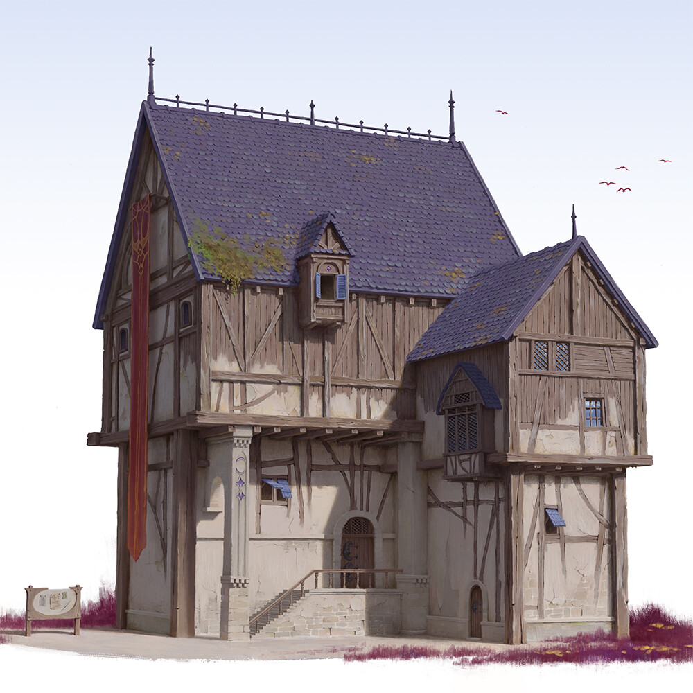 ArtStation - Municaya——The guild in the town