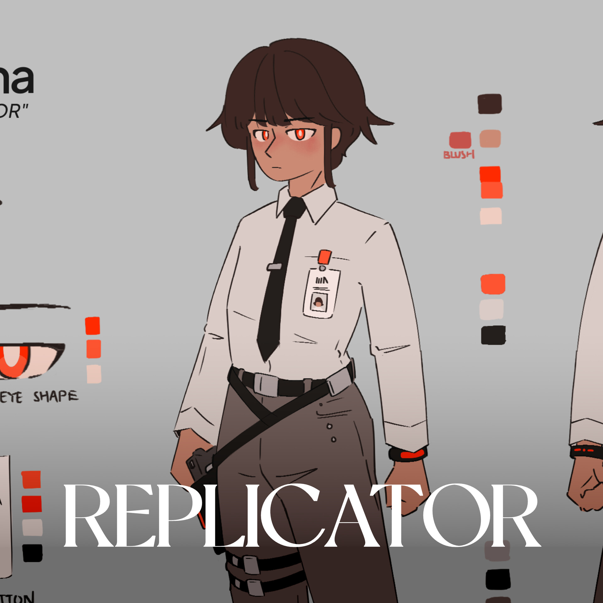 ArtStation - Kara Purnama (K-47-A "REPLICATOR") | Character Design Deck