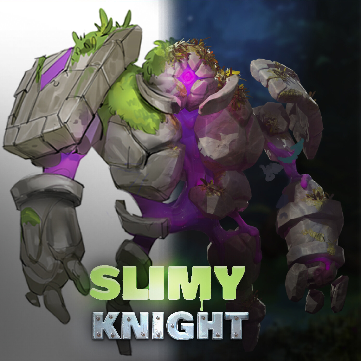 ArtStation - Slimy Knight - Enemies concept