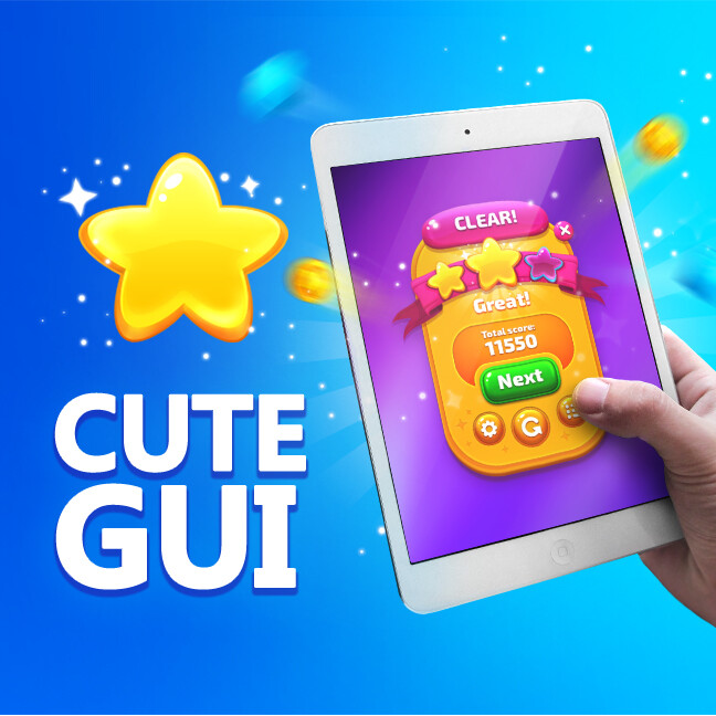 ArtStation - Game UI. Game GUI Pack for Casual Games