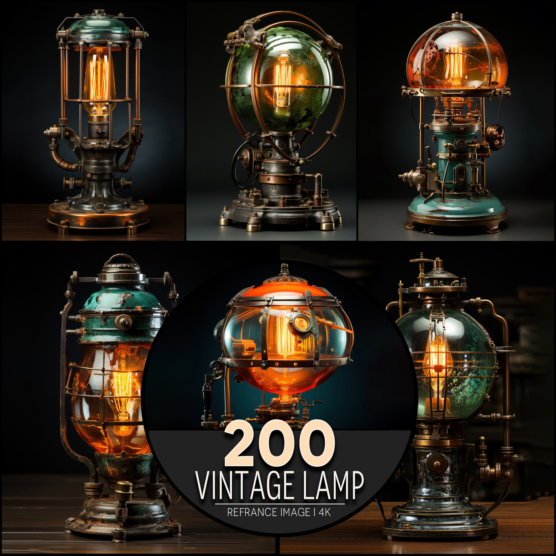 Pixel Ref - VINTAGE LAMP - 4K Reference/Concept Images