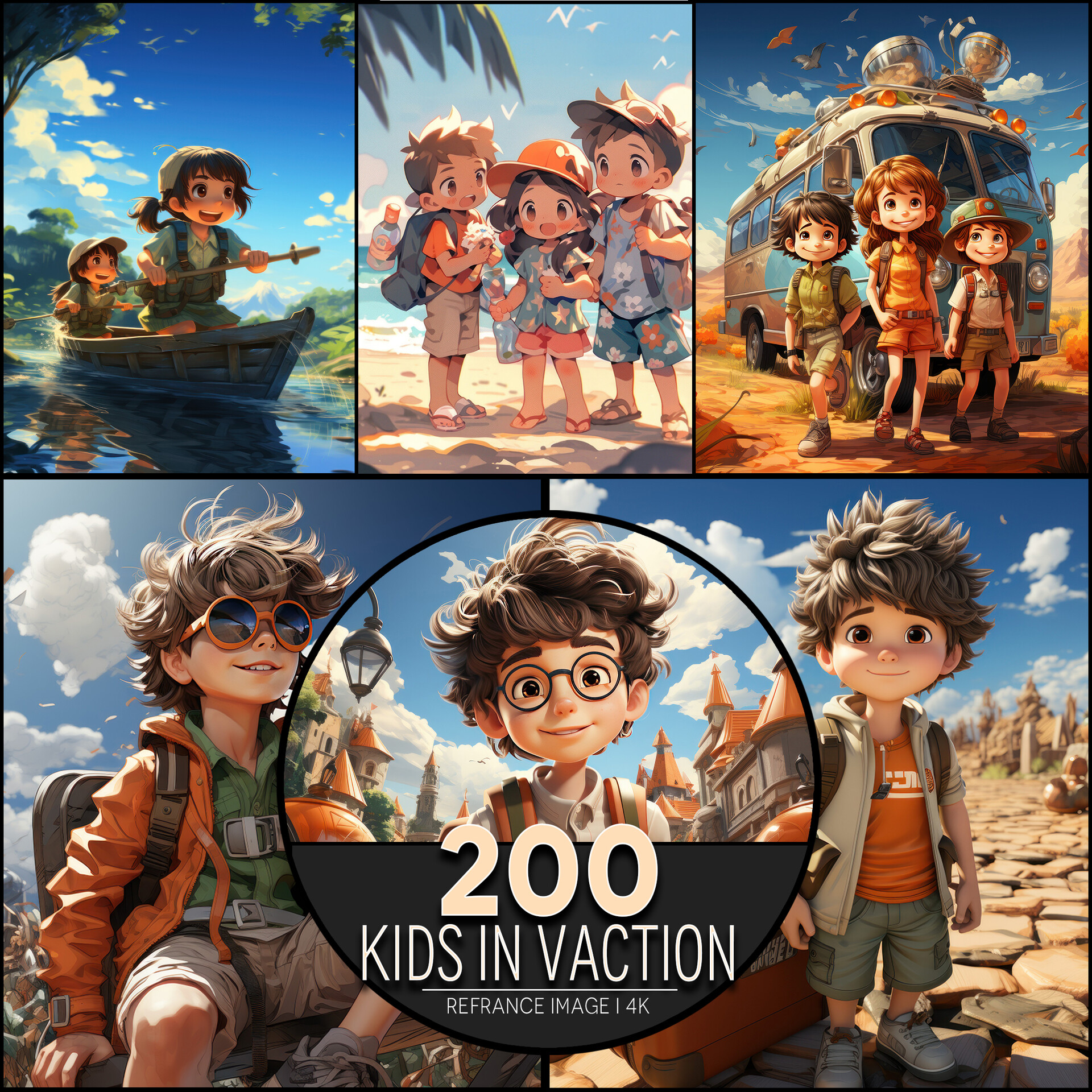 Pixel Ref - Kids In Vacition - 4K Reference/Concept Images