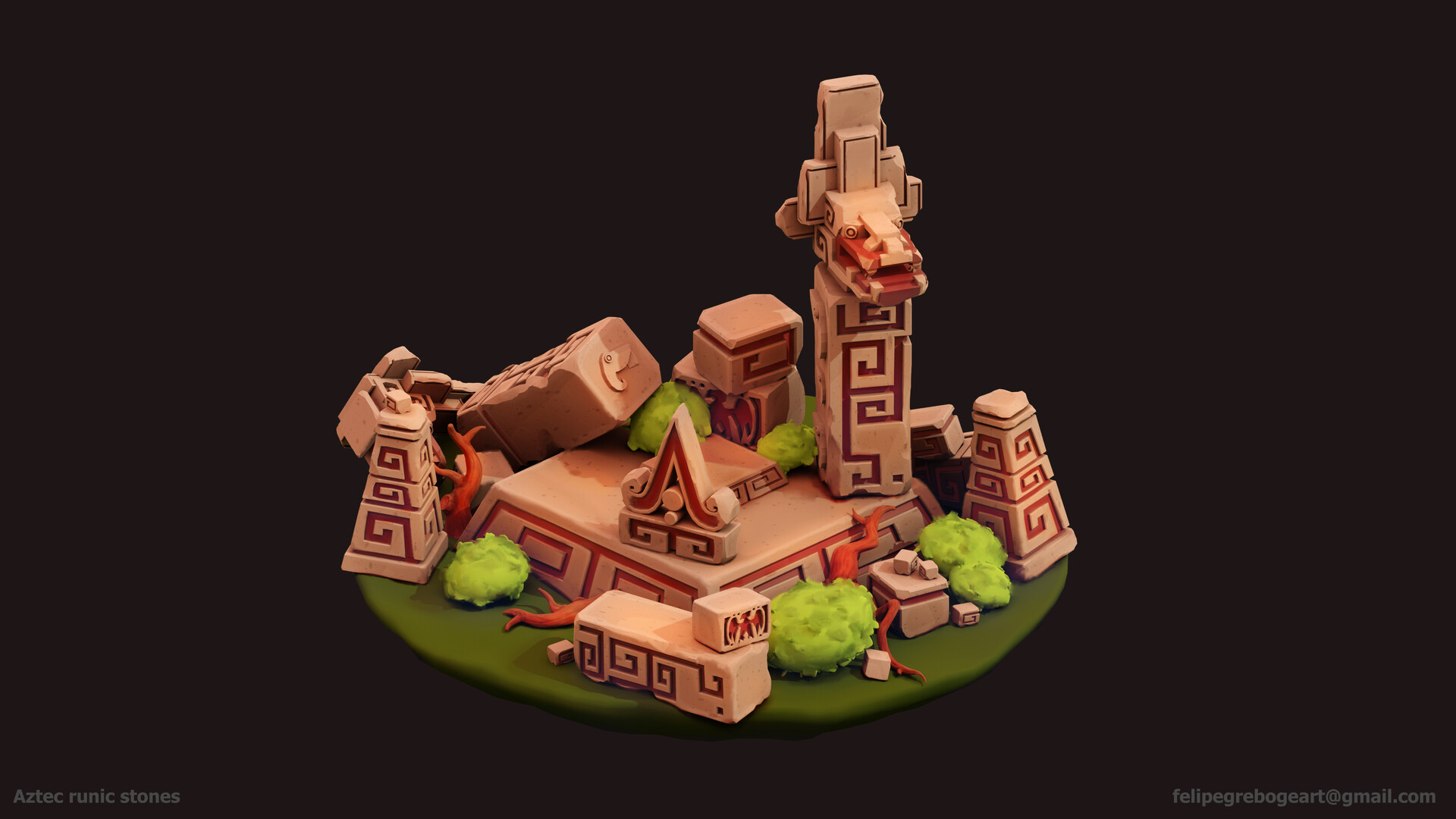 ArtStation - Aztec Runic Stones