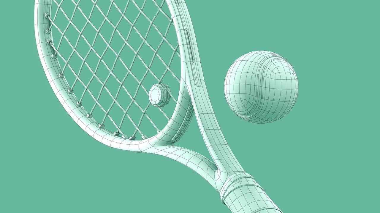 ArtStation - Low Poly Tennis Scene