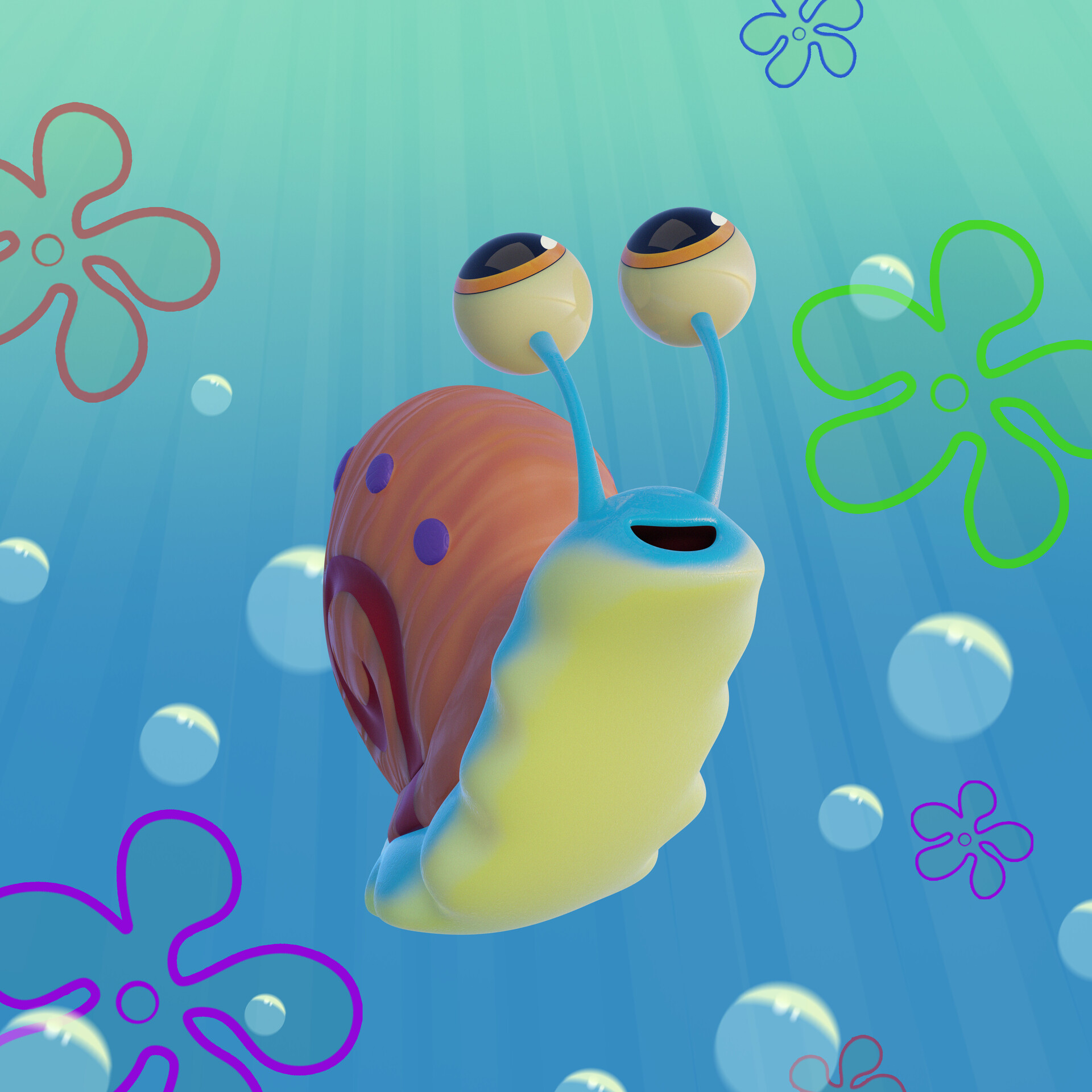 ArtStation - Custom 3D sculpture of SpongeBob SquarePants characters