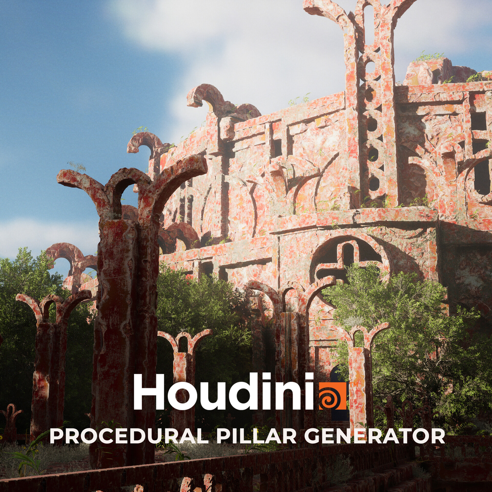 ArtStation - Houdini - Procedural Pillar Generator