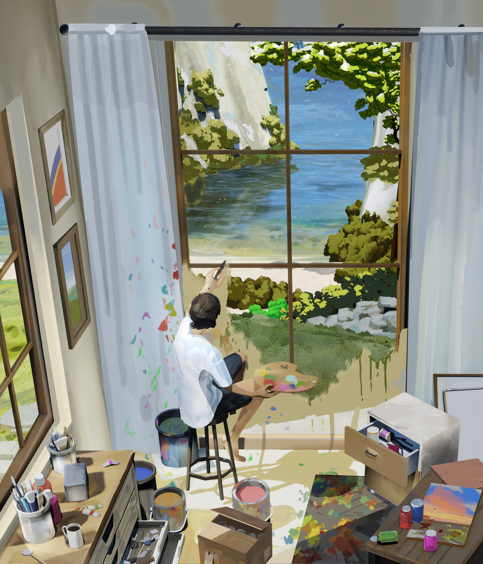 ArtStation - Window Painting