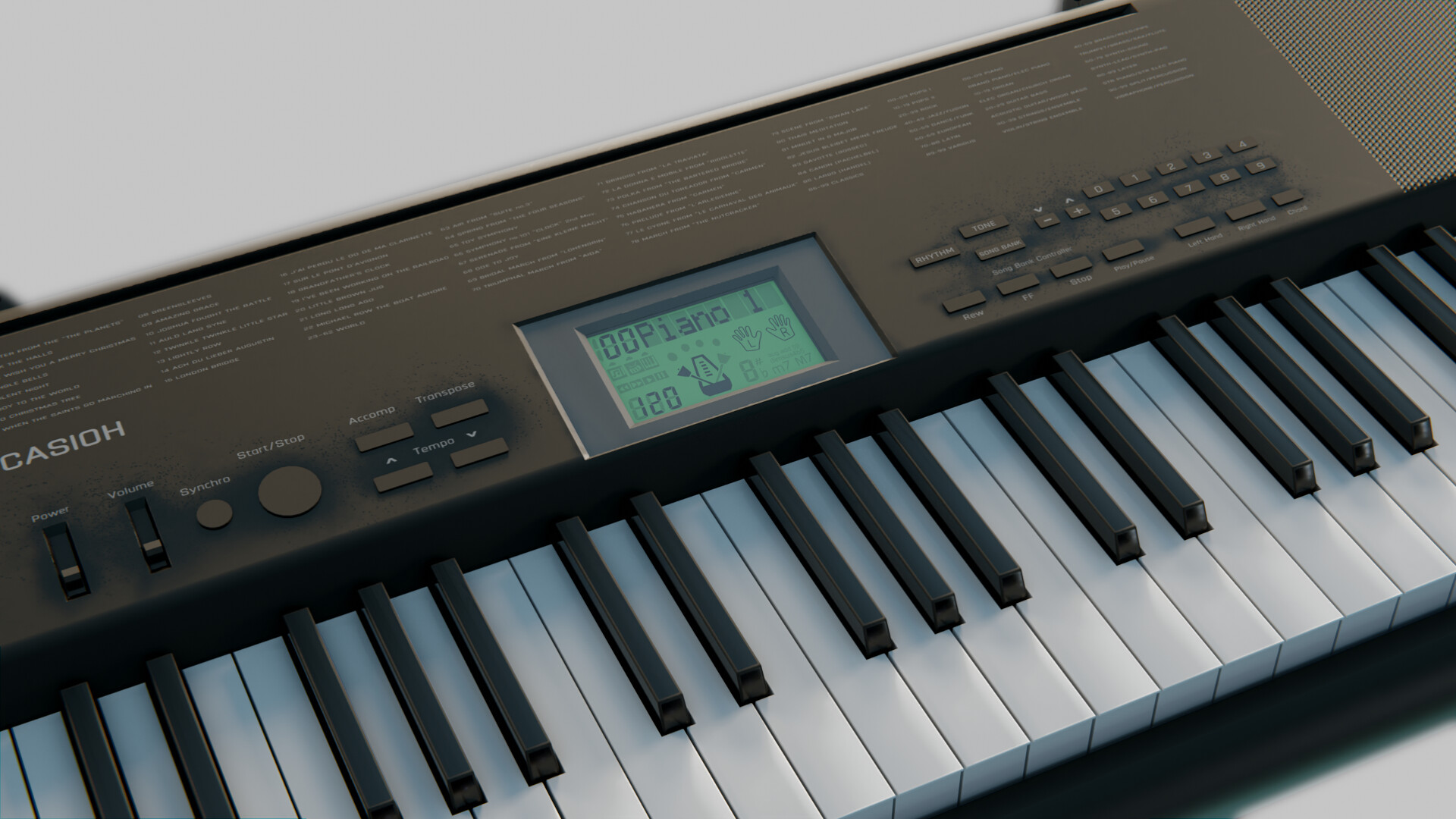 ArtStation - Piano Keyboard 3D Model