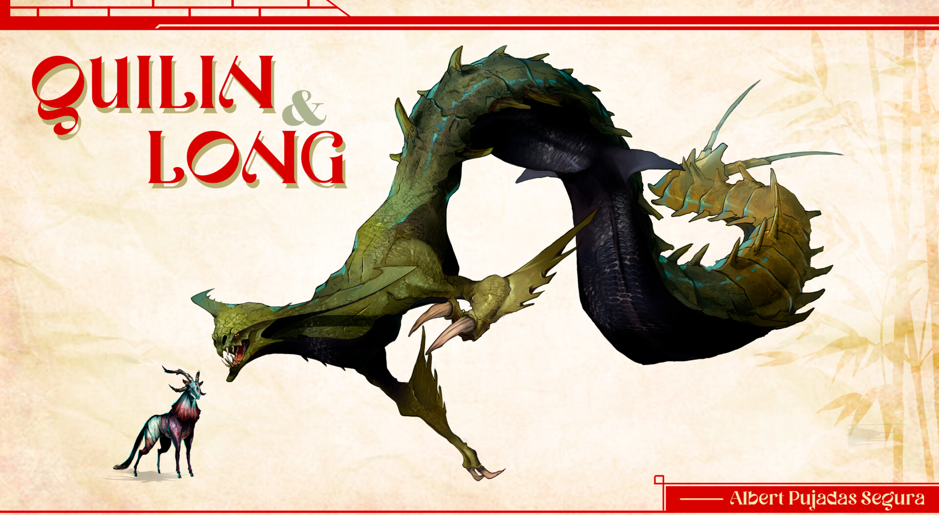 ArtStation - Loong and Qilin (chinese creatures)