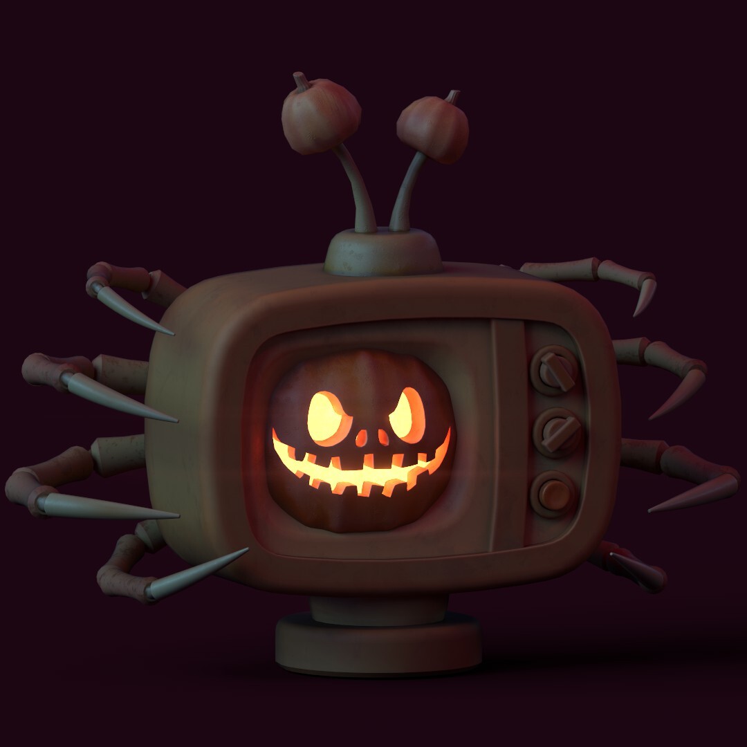 Boris Boiko - Stylized Spider Pumpkin TV