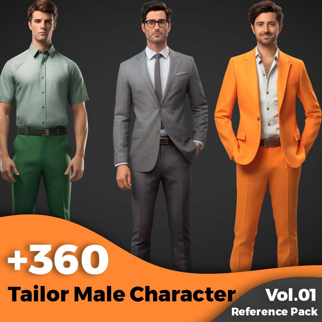 ArtStation - +360 Tailor Male Characters (4k)