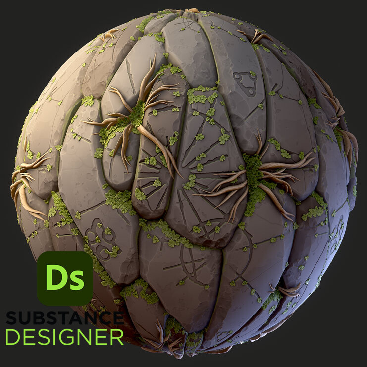 ArtStation - Stylized Fantasy Stone - Substance 3D Designer