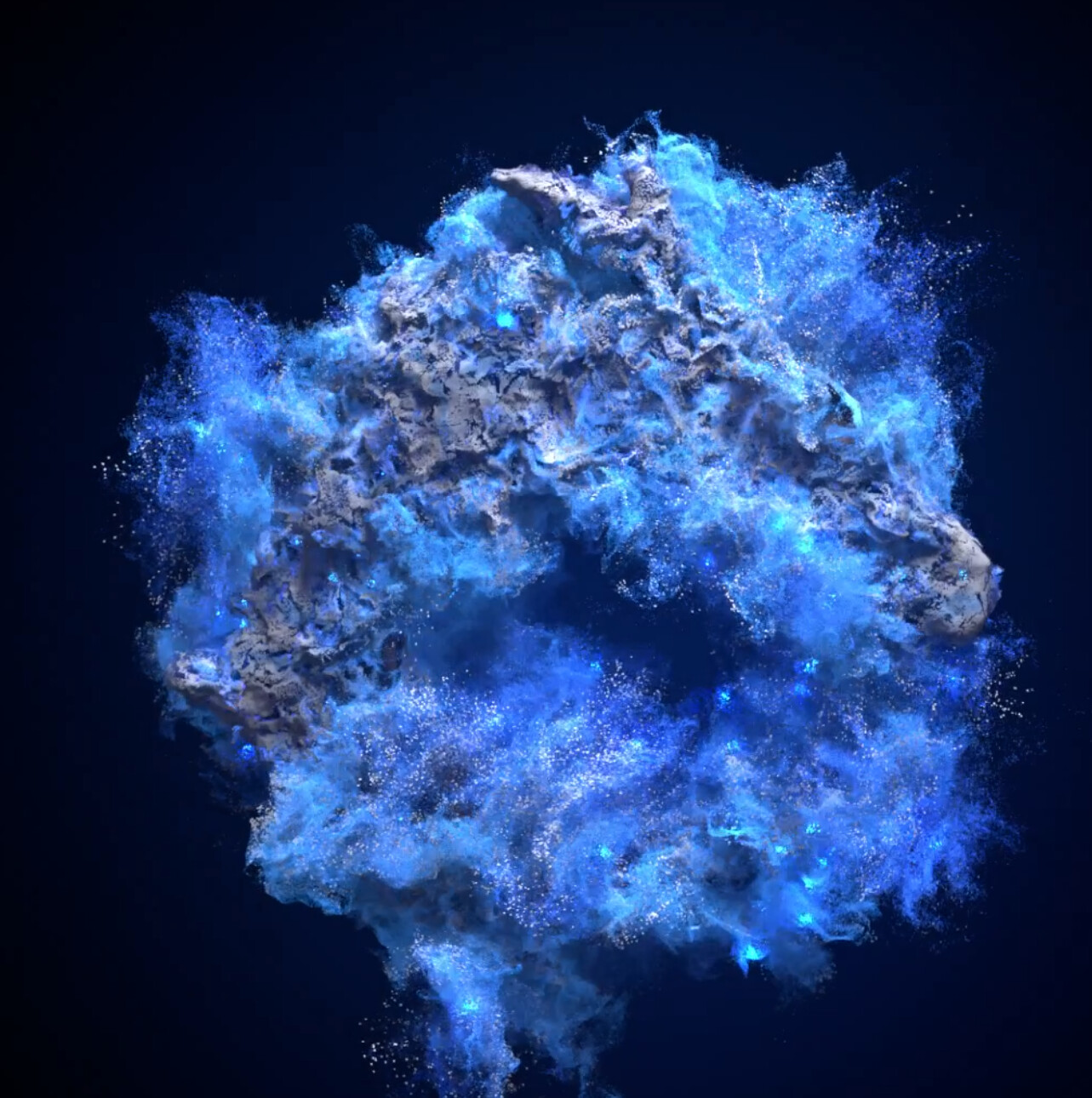 ArtStation - magical disintegration effect on logo - Houdini
