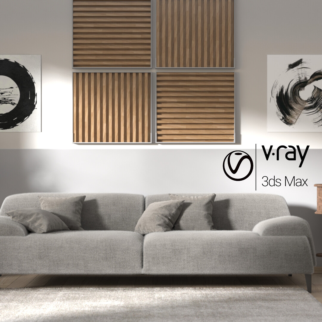 ArtStation - Simple Living Room - Vray