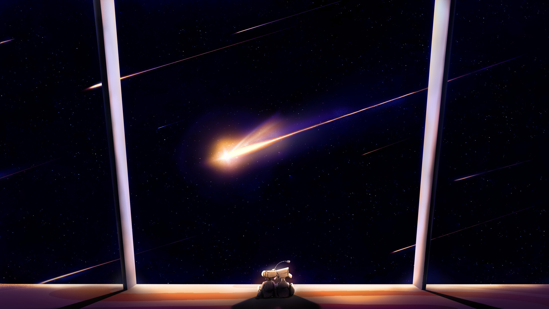 ArtStation - ALONE: meteor showers colour key