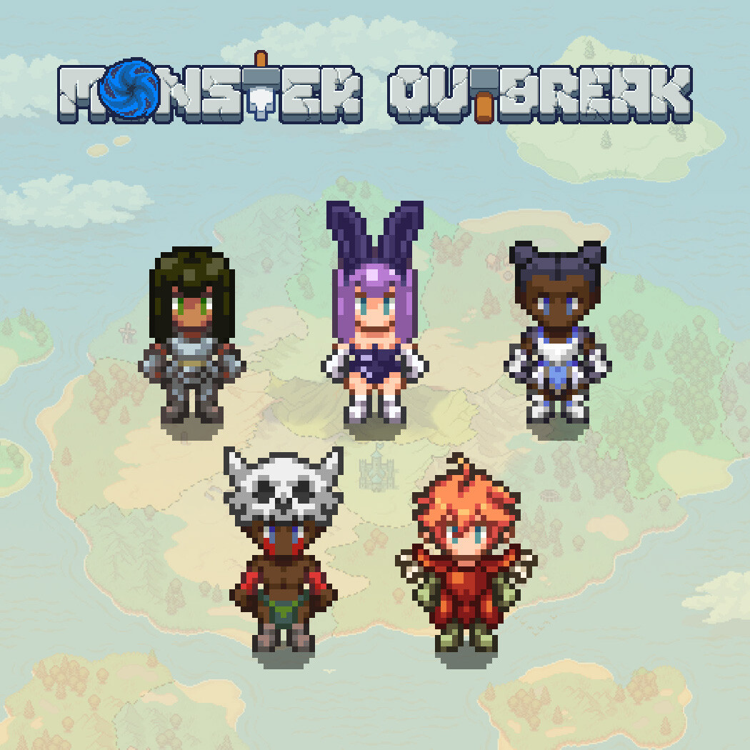 ArtStation - Protagonist skinset for Monster Outbreak