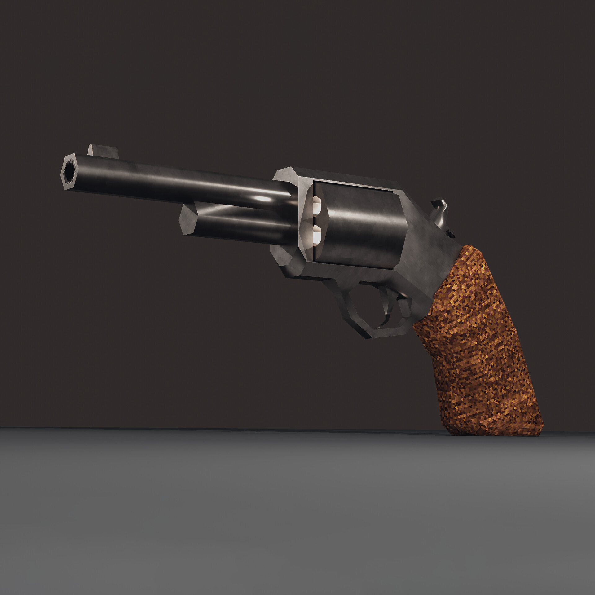 ArtStation - Low Poly PSX Revolver