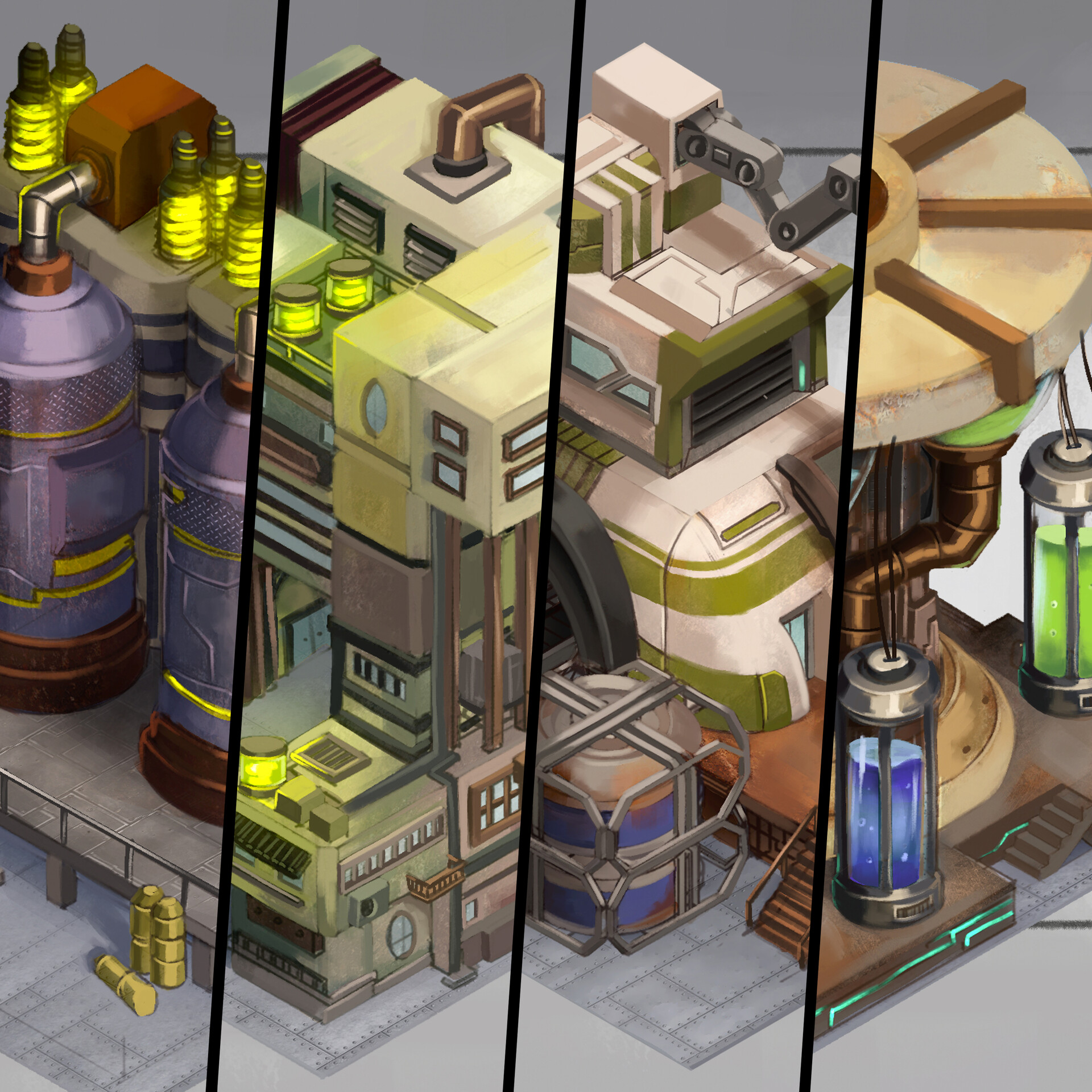 ArtStation - Derelict Void storage buildings - Studio work