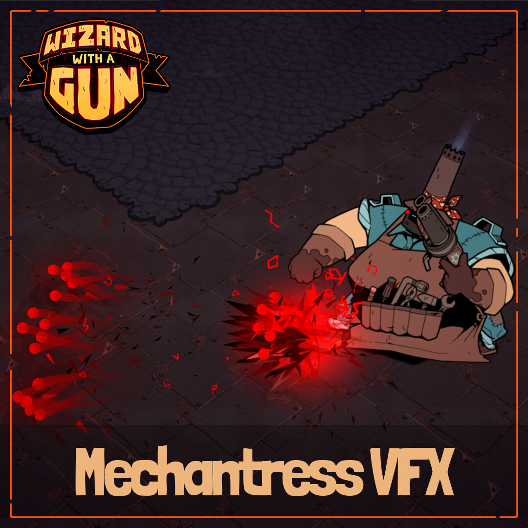 ArtStation - Wizard with a Gun VFX - Mechantress Boss