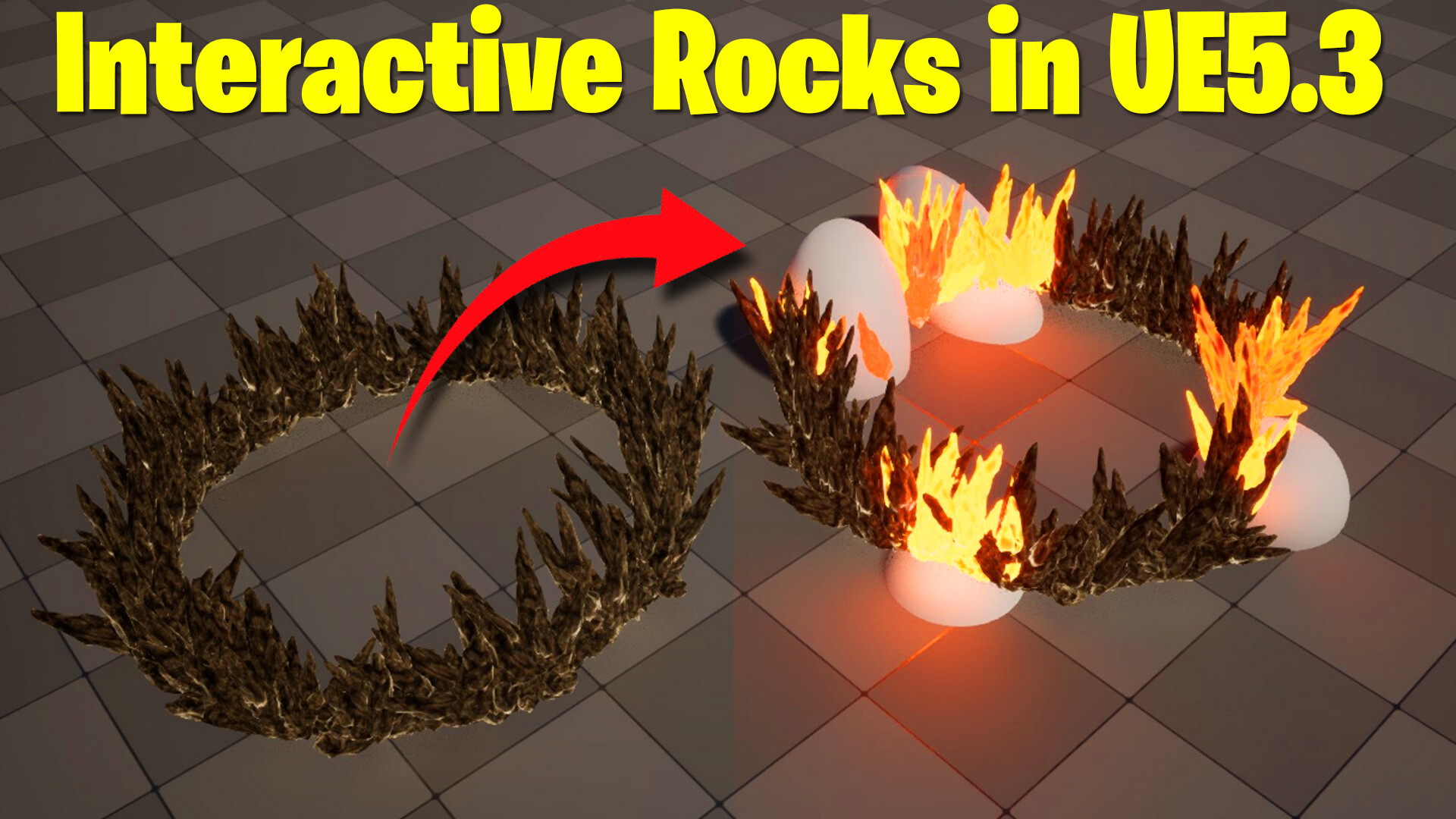 ArtStation - Interactive Rocks in UE5.3 Niagara Tutorial | Download Files
