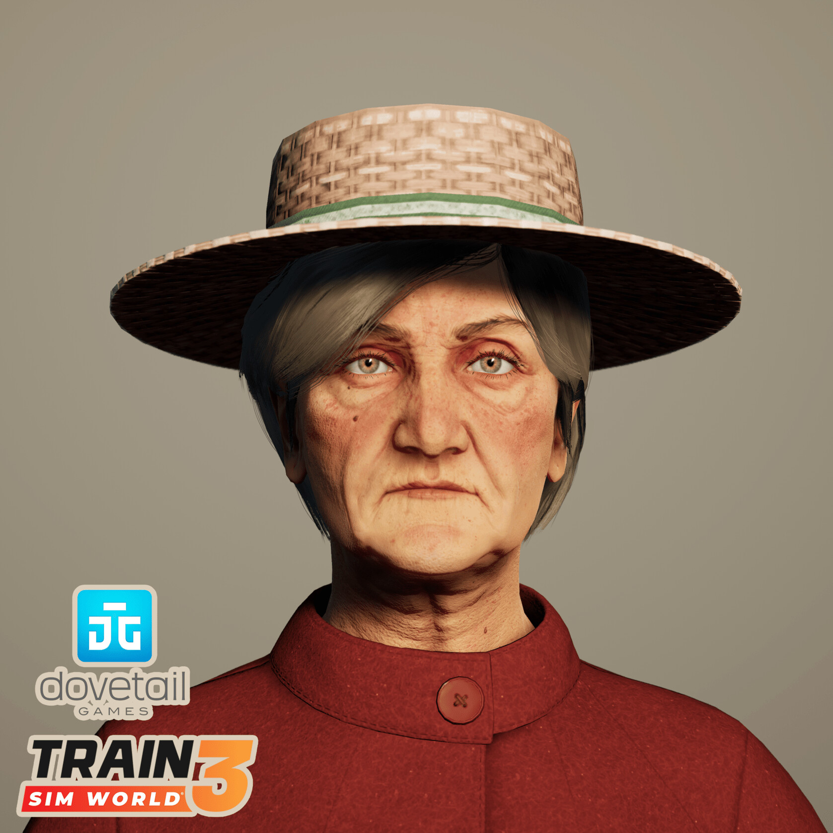 ArtStation - Elderly NPC Character Head Train Sim World 3