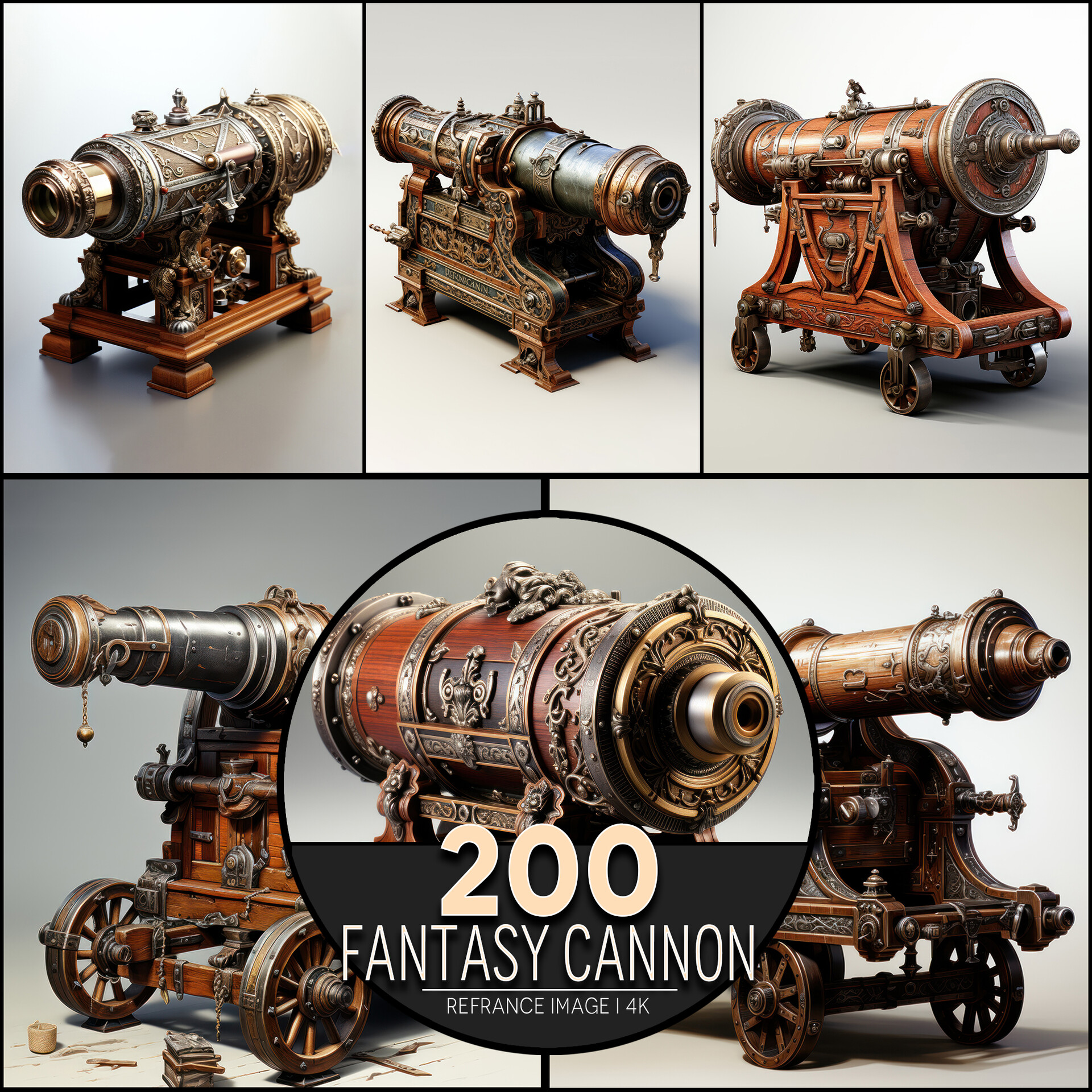 ArtStation - Fantasy Cannon 4K Reference/Concept Images