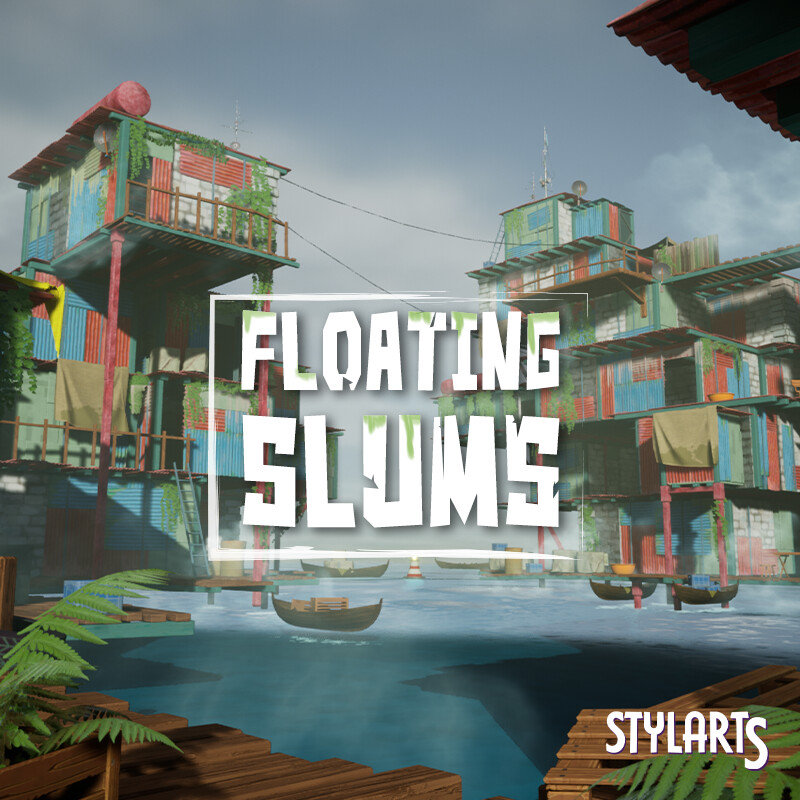 ArtStation - Stylized Floating Slums