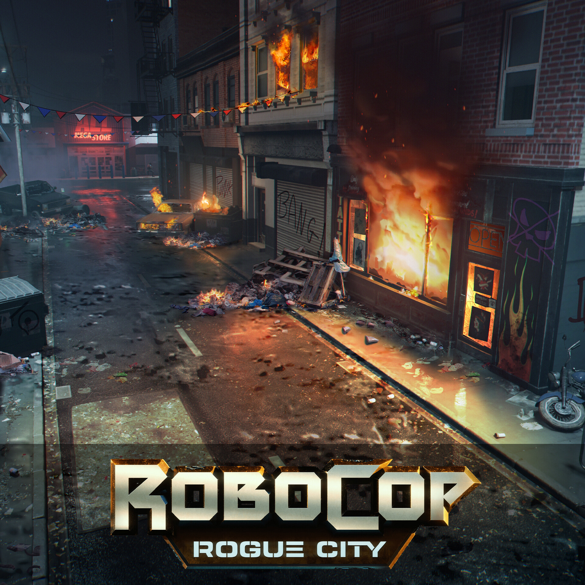 Szymon Barnat - Robocop: Rouge City - Old Detroit concept art