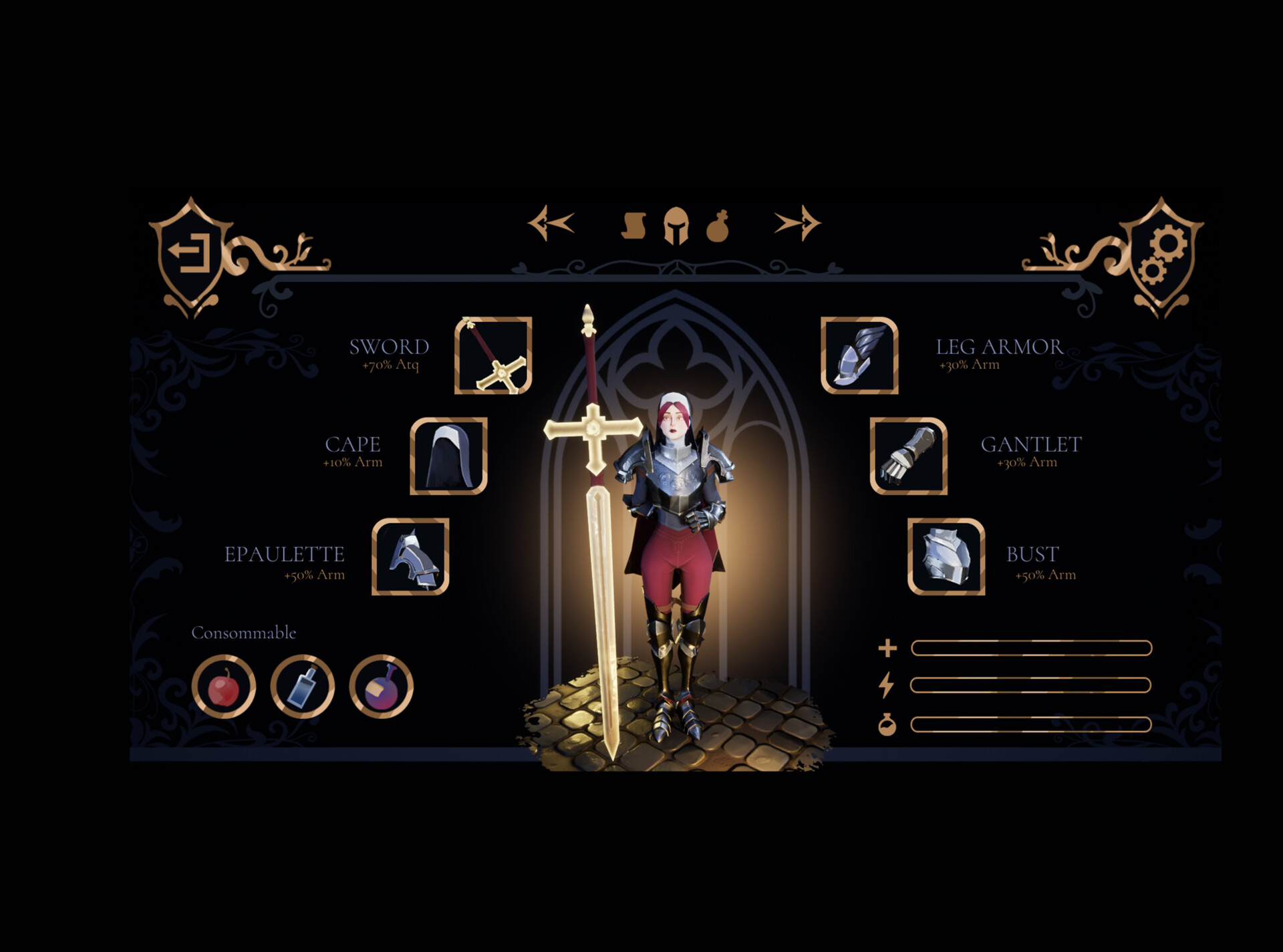 ArtStation - UI DESIGN ON UNREAL ENGINE 4 (Character created, by ...