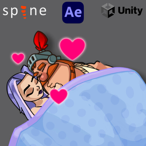 ArtStation - 2D character animation in Spine+AE+Unity