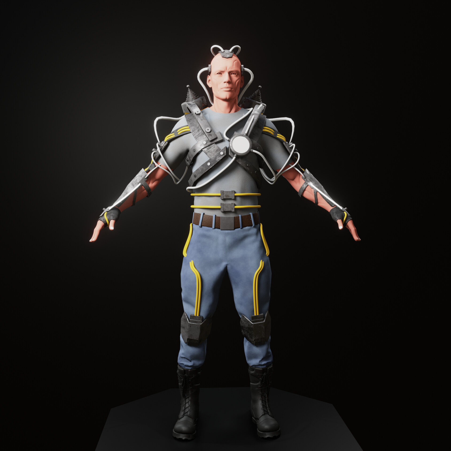 ArtStation - Energy Man - Game ready Mechanical Suit