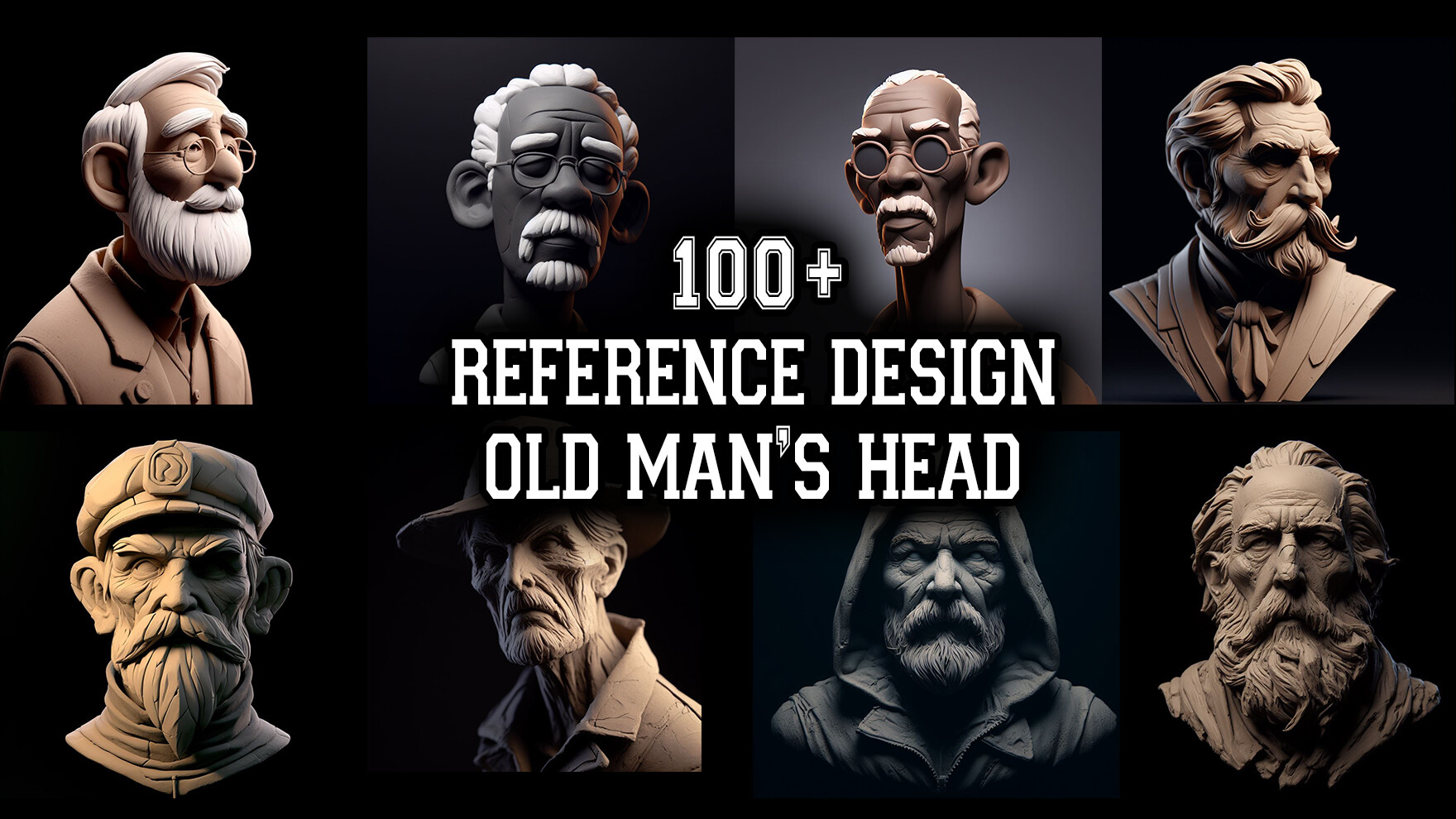 ArtStation - 100+ reference design old man's head | vol (5)