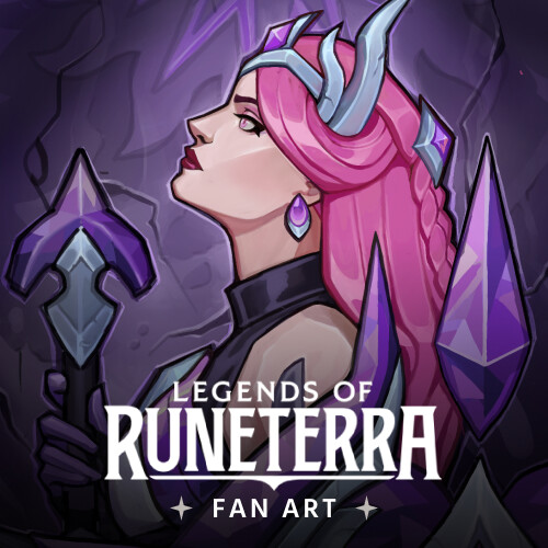 ArtStation - Crystalis Leona Legends of Runeterra card back fan art