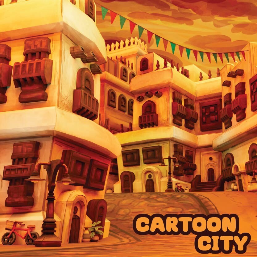 ArtStation - Cartoon City Scene One