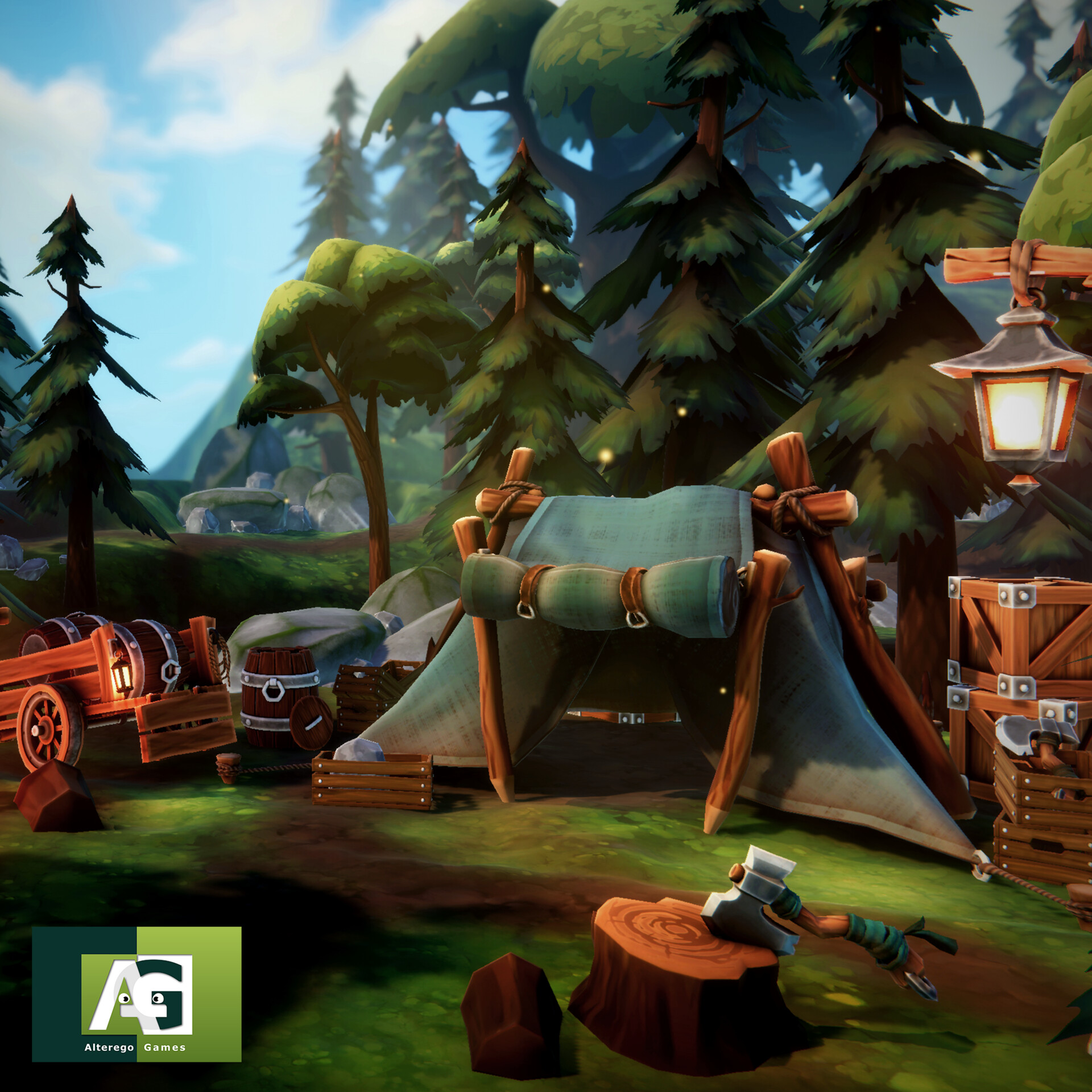 ArtStation - Stylized Campside | Environment