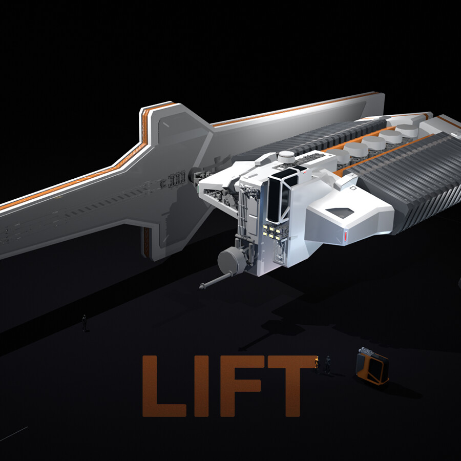ArtStation - LIFT (Light Interstellar Freighter Transport)