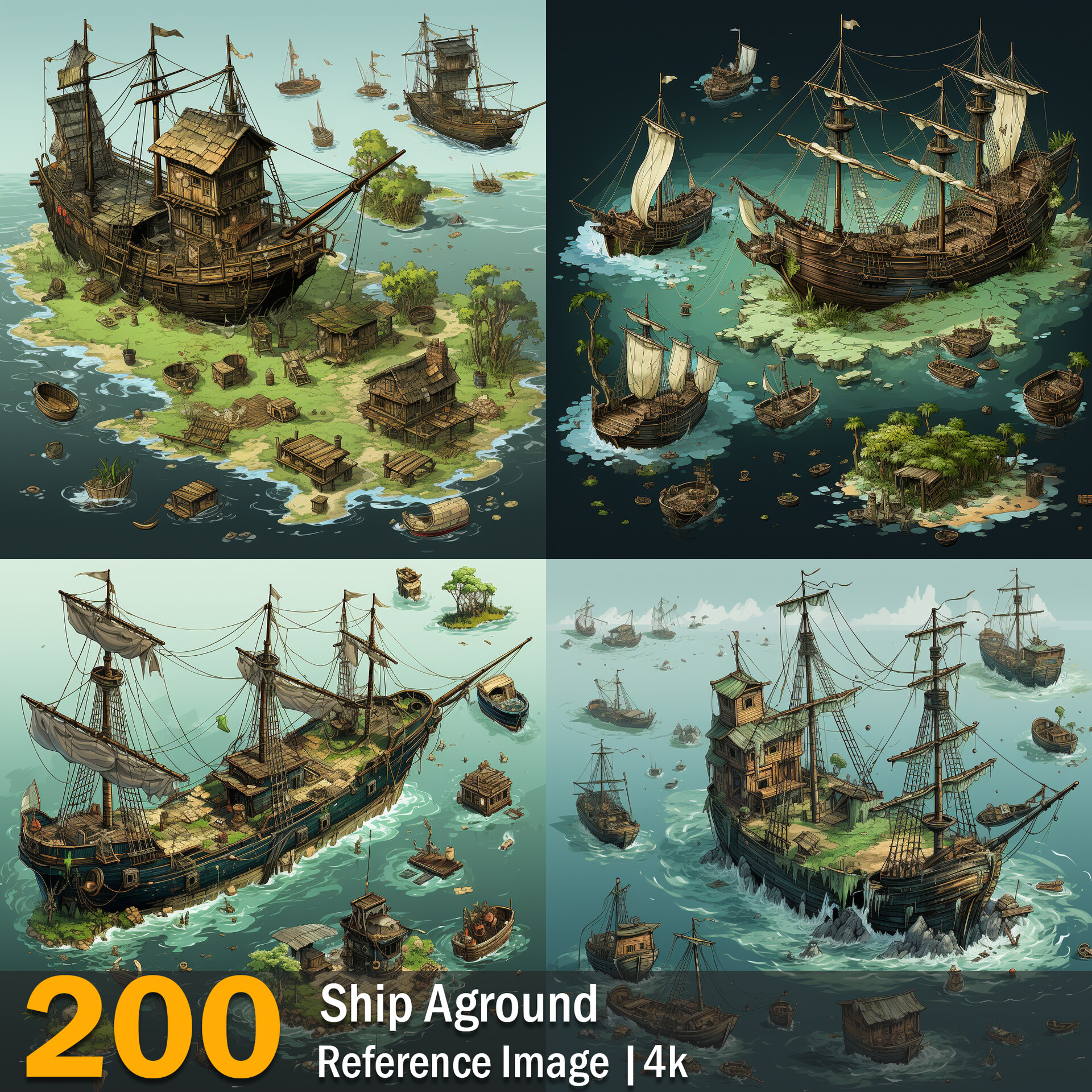 ArtStation - Ship Aground | Reference Images | 4K