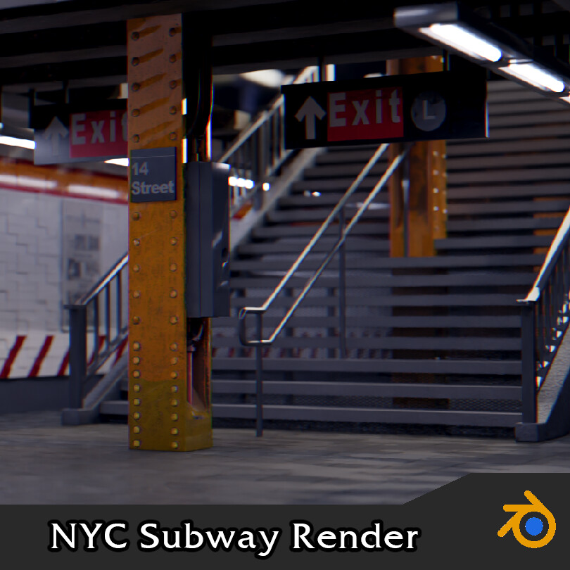 ArtStation - NYC Subway Render