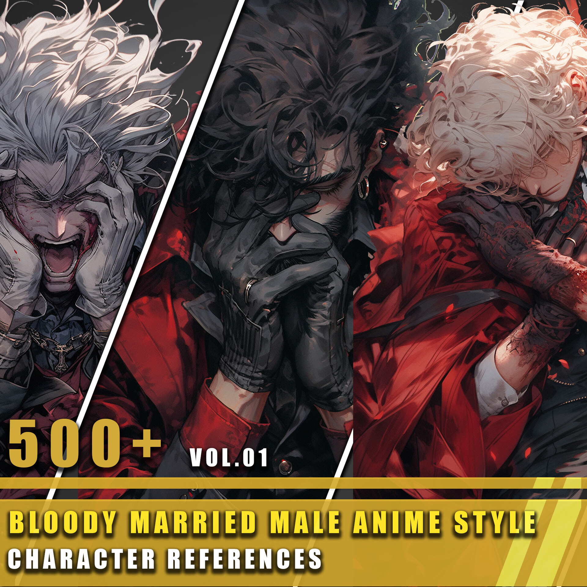 ArtStation - 500+ Bloody Married Male Anime Style - Character ...