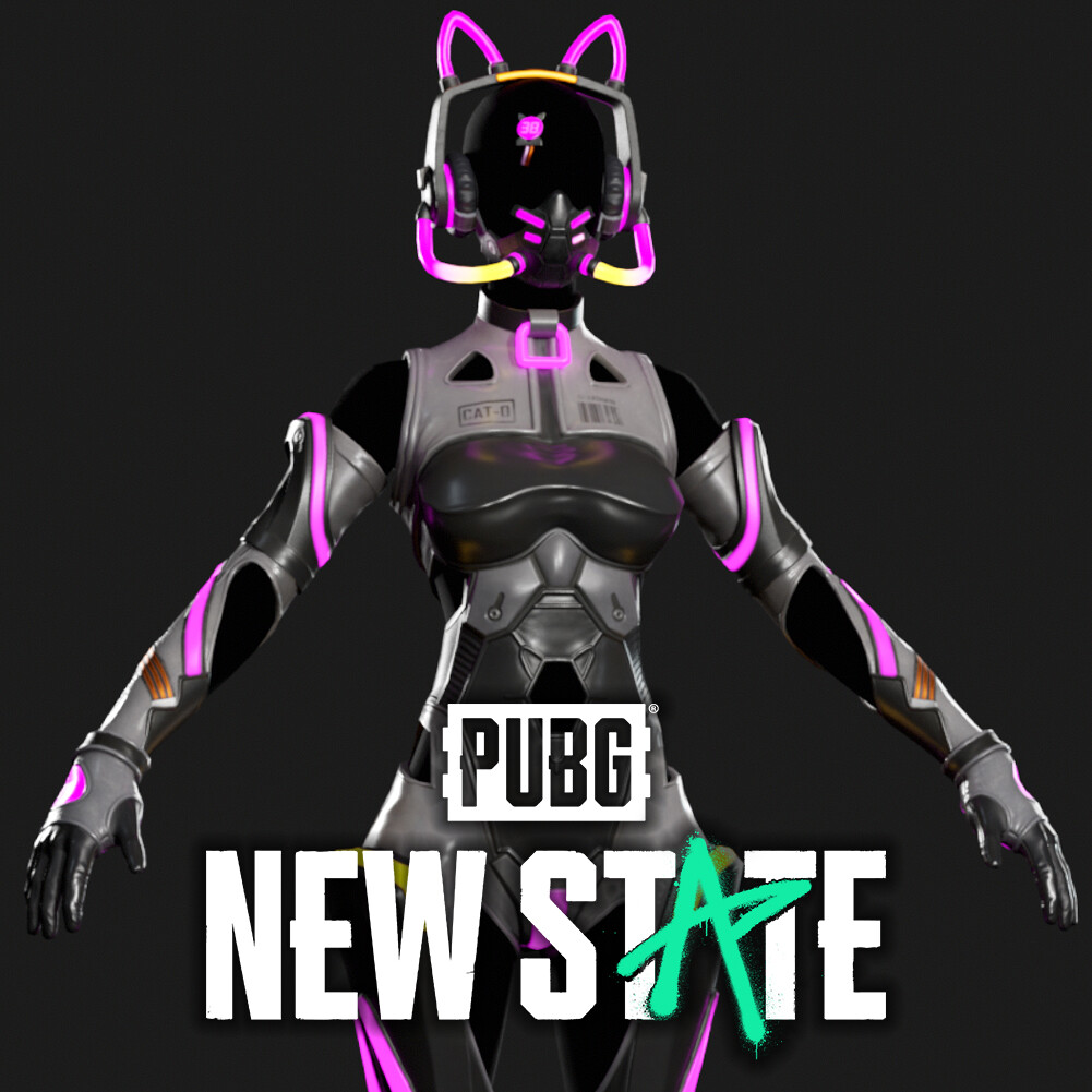ArtStation - PUBG - Cyber Cat Woman Costume