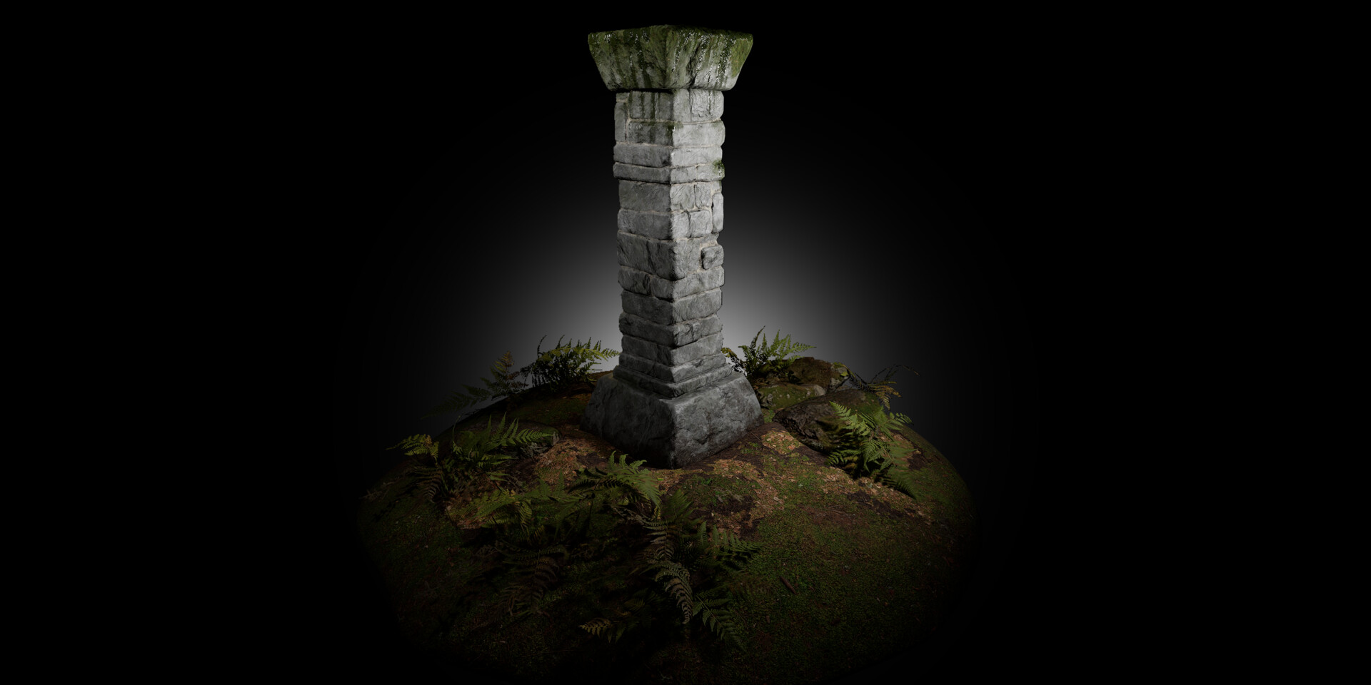 ArtStation - Stone column diorama