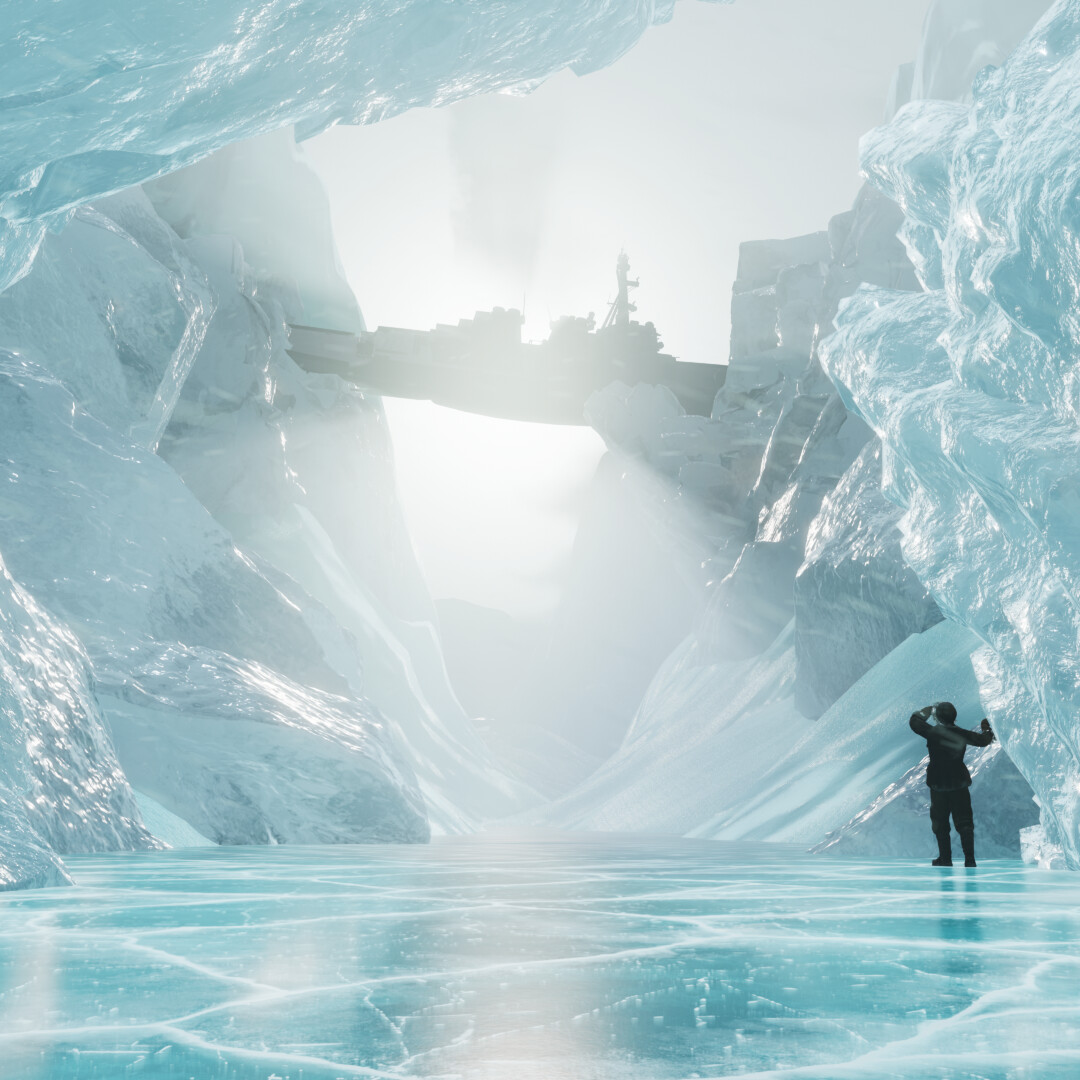 ArtStation - "How'd that get there?" UE5 Parallax Ice Shader Study
